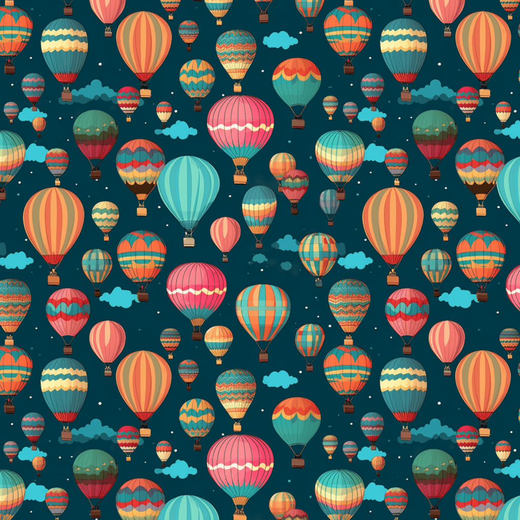 Magical Colorful Hot Air Balloons - Galt Ocean Designs