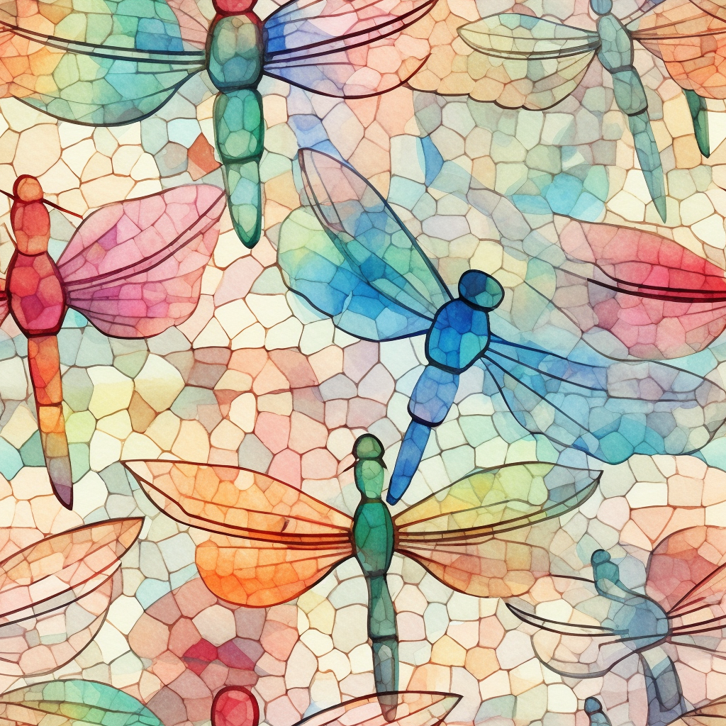 Rainbow Dragonflies Mosaic - Galt Ocean Designs
