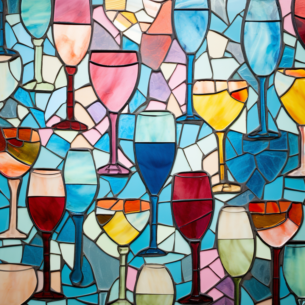 Stained Glass Wine Goblets - Galt Ocean Designs
