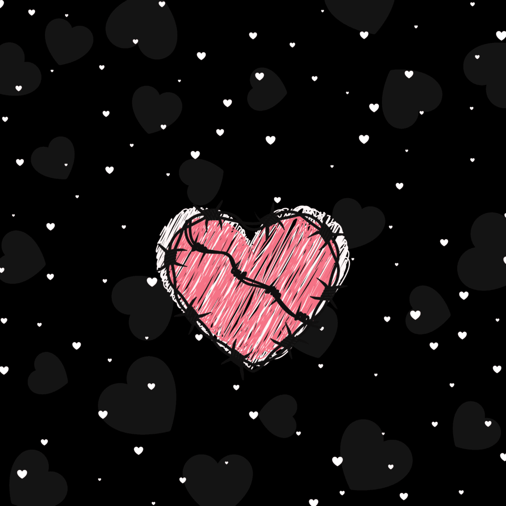 Barbed Wire Heart Emo Goth Aesthetic - Galt Ocean Designs